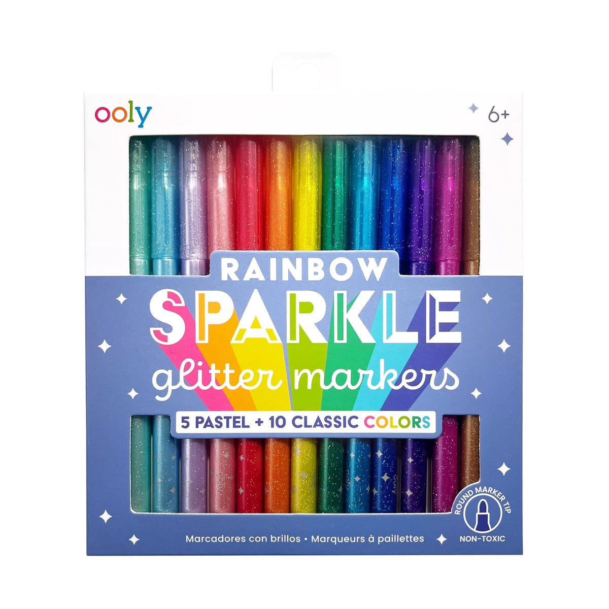 RAINBOW SPARKLE GLITTER MARKERS- SET OF 15 – Crystal Bridges and the ...