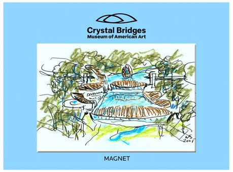 CRYSTAL BRIDGES NAPKIN SKETCH MAGNET – Crystal Bridges and the Momentary